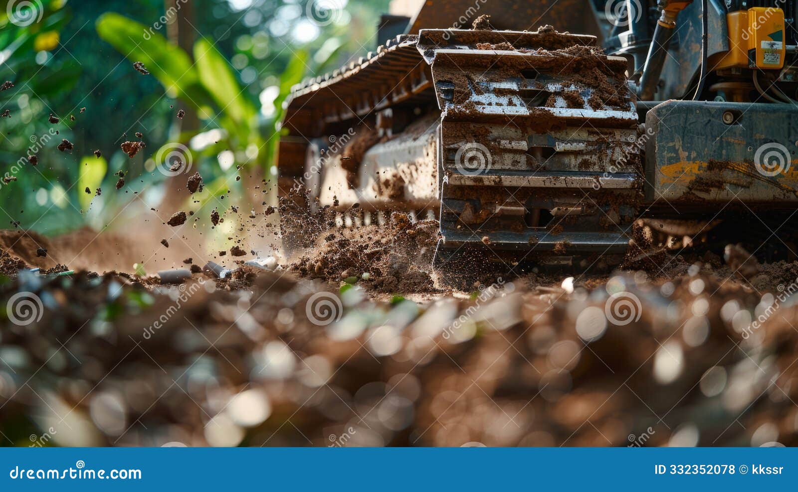 Compact Track Loader. Cartoon Vector | CartoonDealer.com #94760469