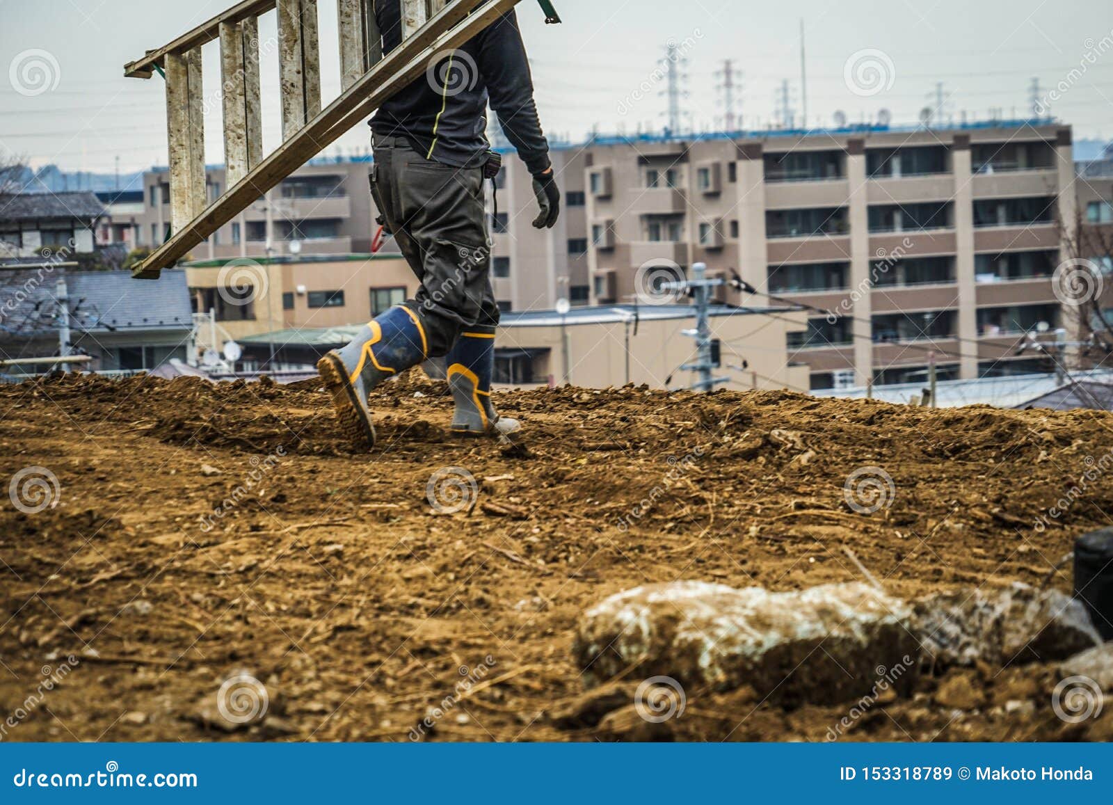 Civil Engineering Construction Site and Working Landscape Stock Image ...