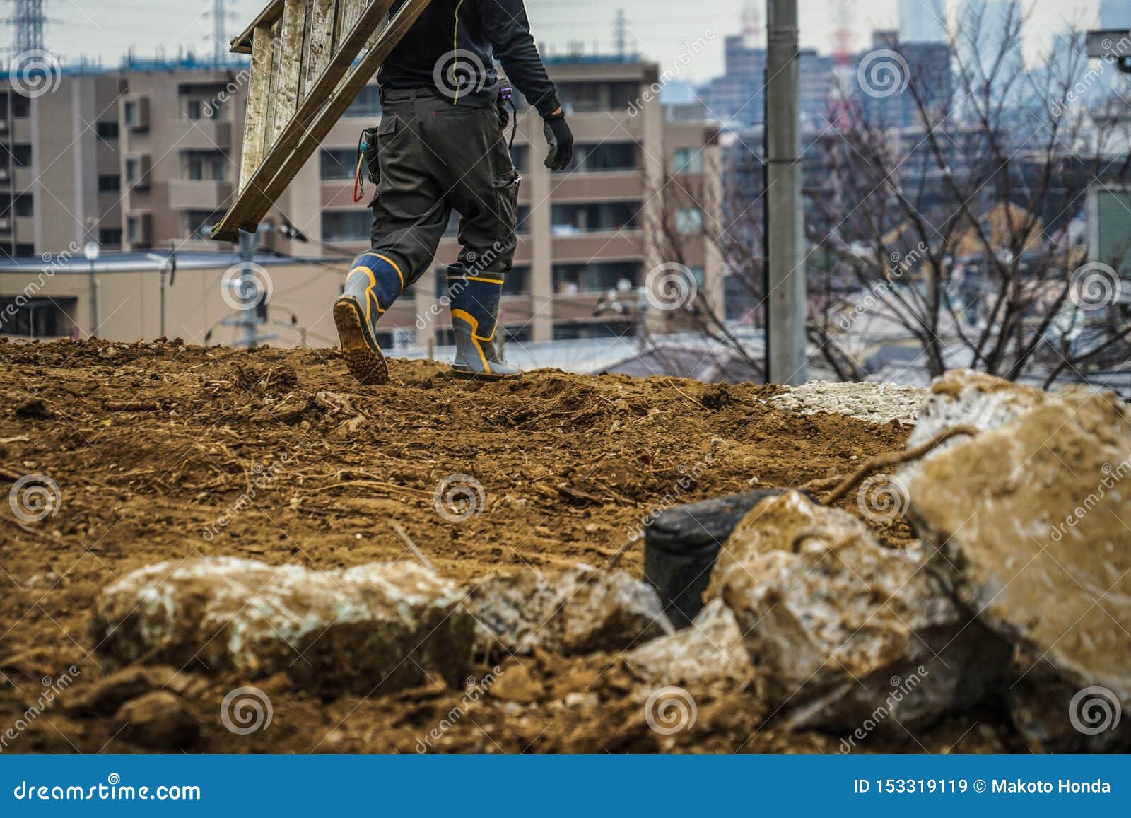 Civil Engineering Construction Site and Working Landscape Stock Image ...