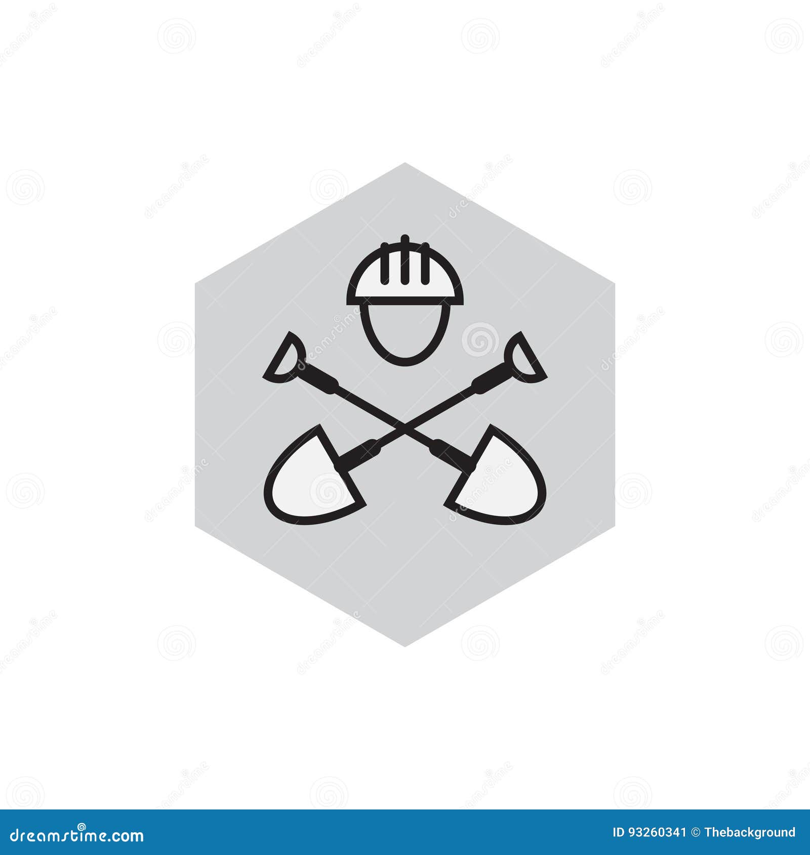 Civil Engineering Emblem. Digger Icon Stock Vector - Illustration of ...