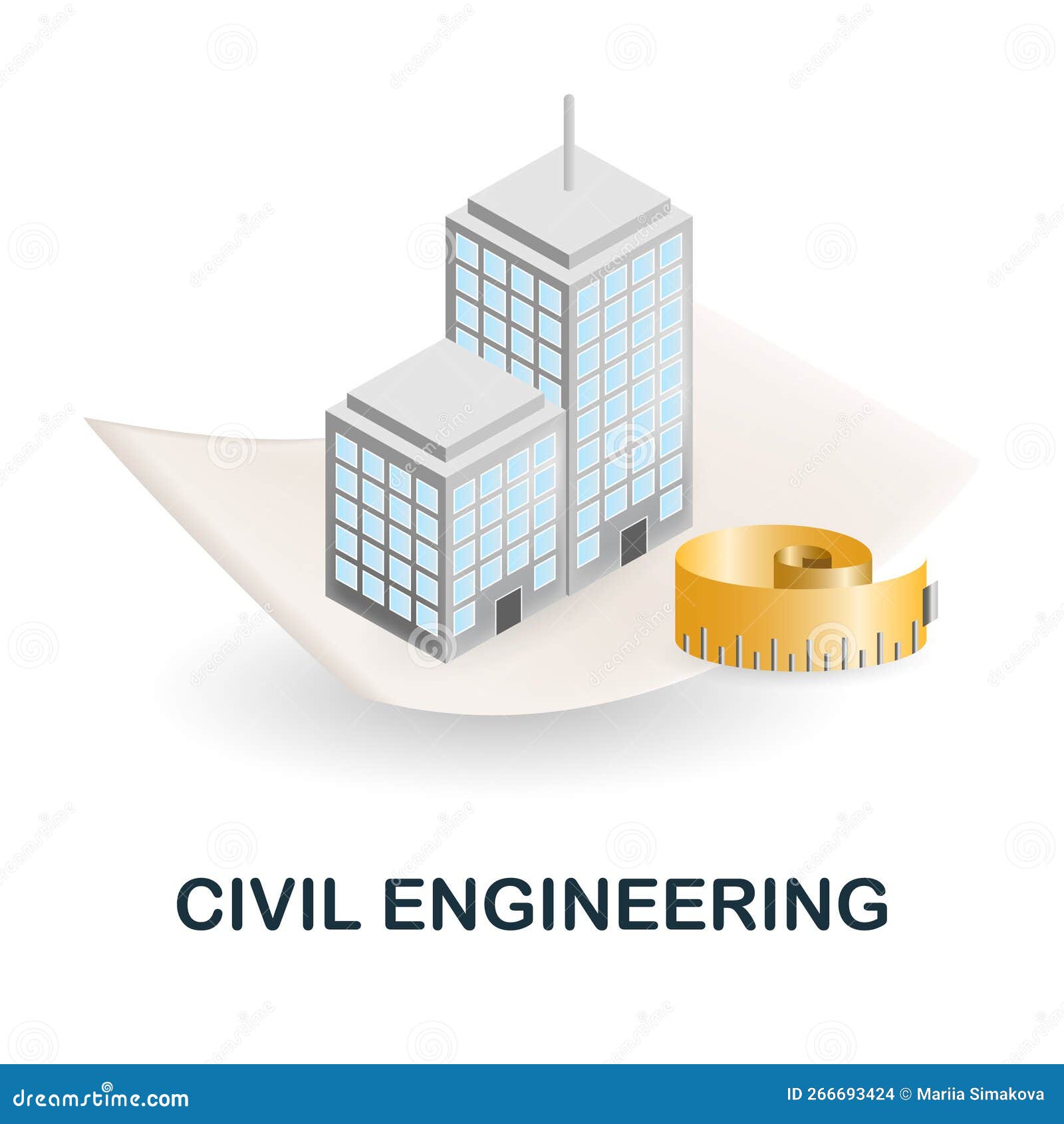 Civil Engineering Icon. 3d Illustration from Engineering Collection ...