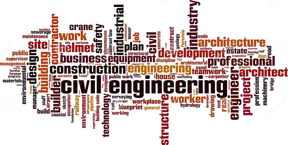 Civil Engineering Word Cloud Stock Vector - Illustration of design ...