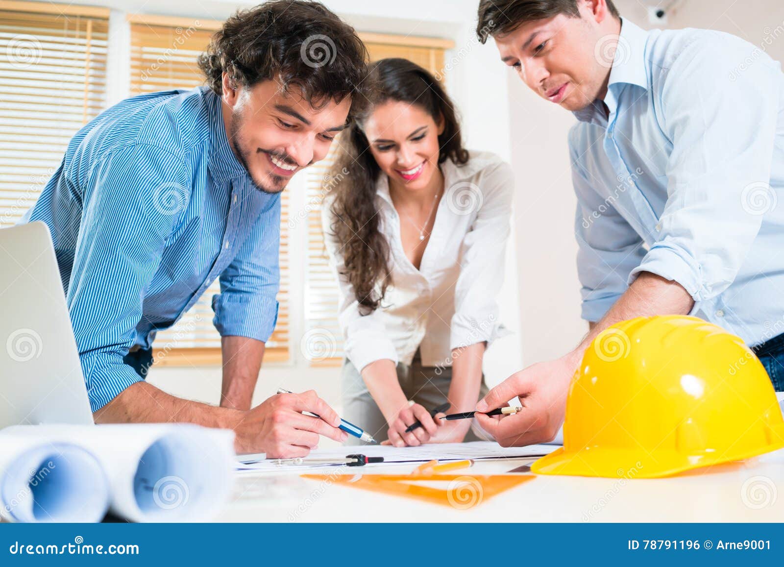 Civil Engineers and Architects Talking about Ground Plot Stock Photo ...