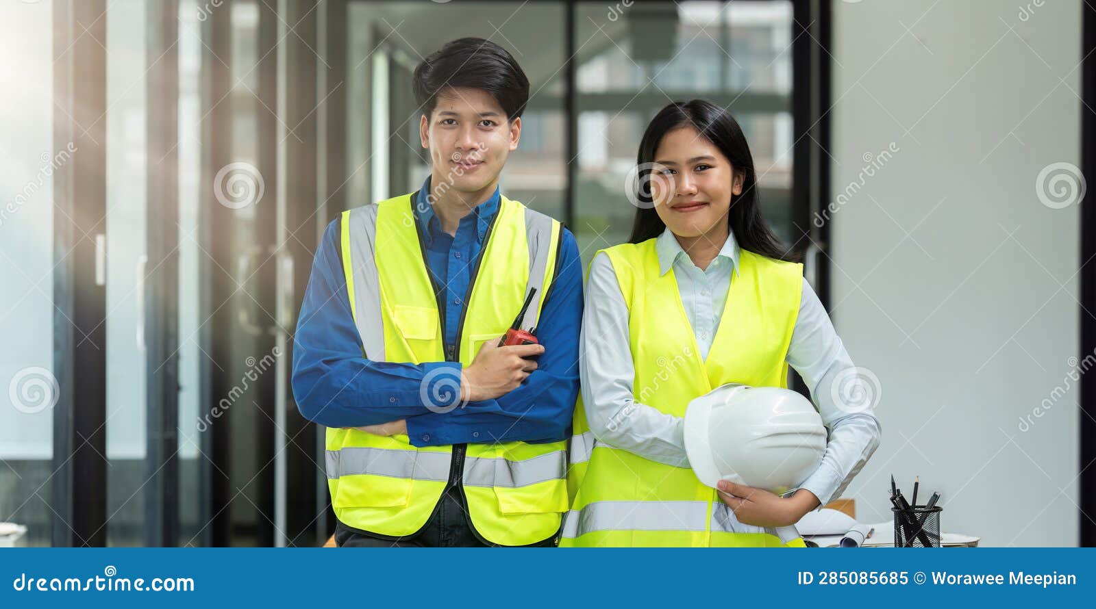 Civil Engineers and Architects Team Working Together at the Office ...