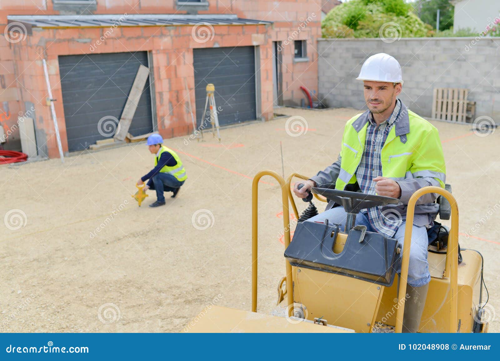 Civil Engineers in Building Site Stock Photo - Image of taxicab ...