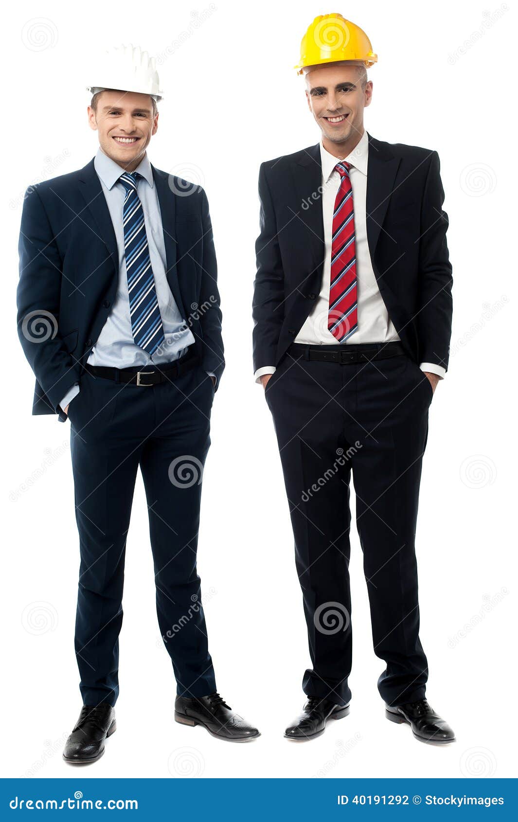 Civil Engineers Posing with Hard Hat Stock Photo - Image of modern ...