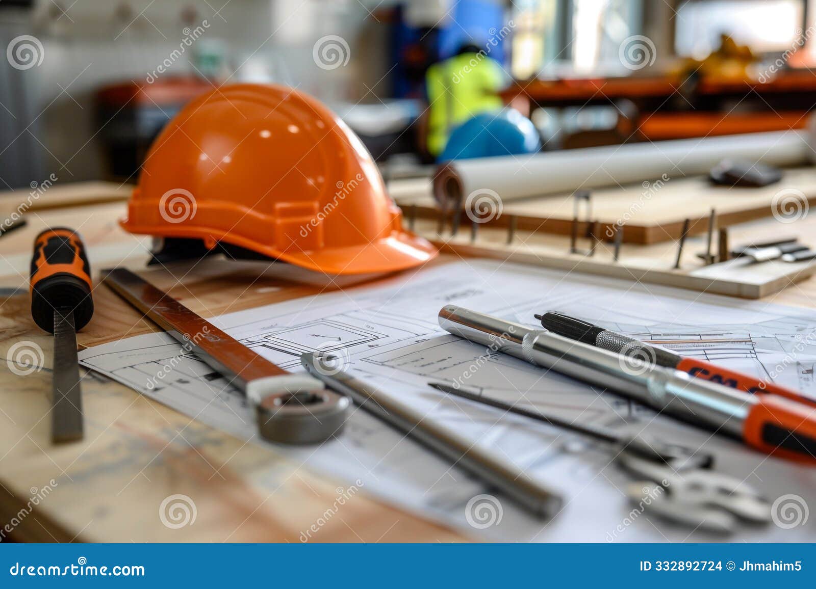 Civil Engineers Tools Laid Out On A Table Royalty-Free Stock ...
