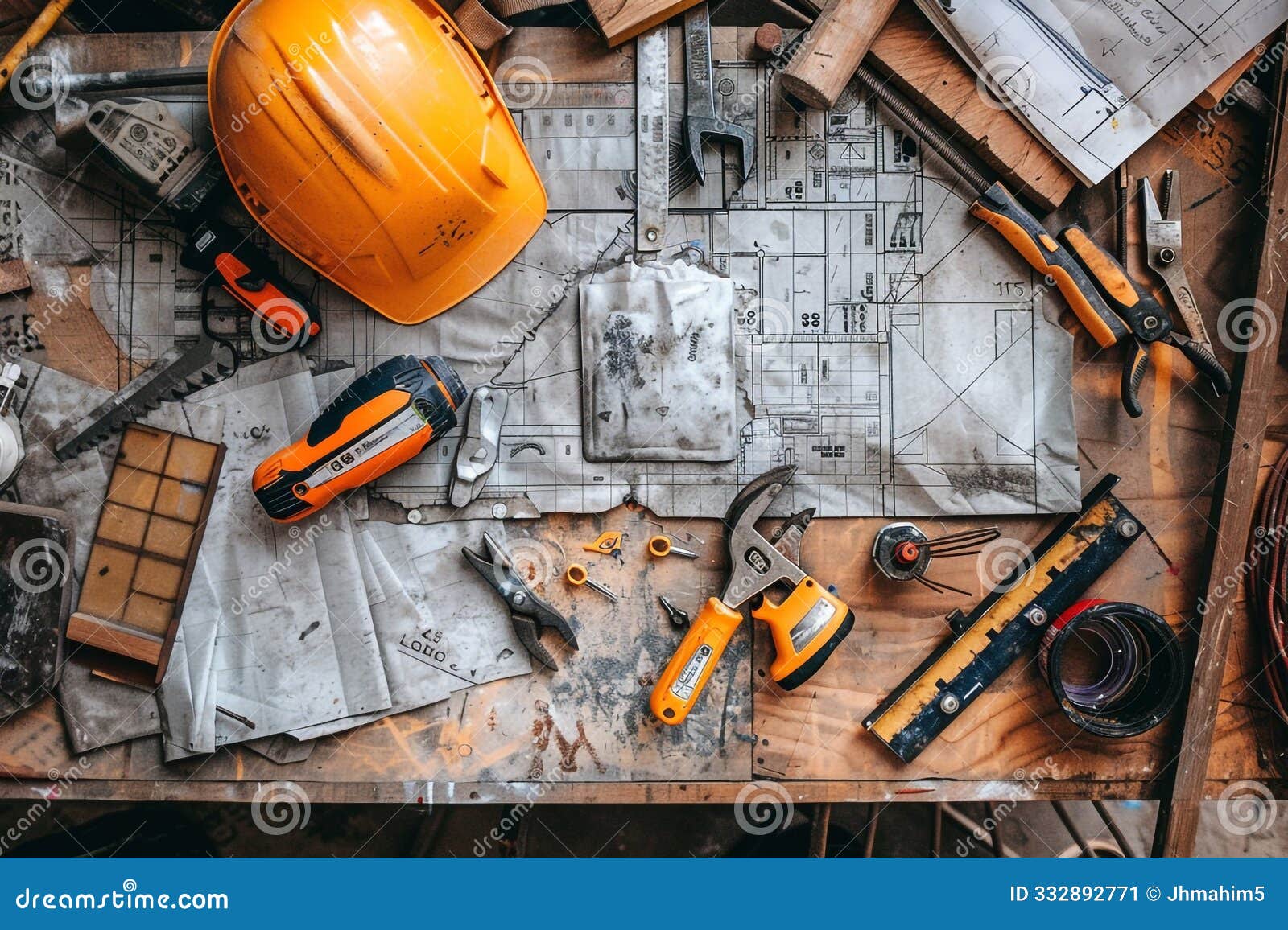 Civil Engineers Tools Laid Out On A Table Royalty-Free Stock ...