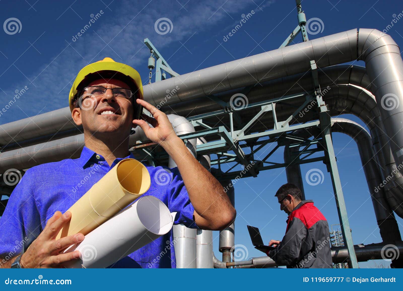 Civil Engineers at Work stock image. Image of expert - 119659777