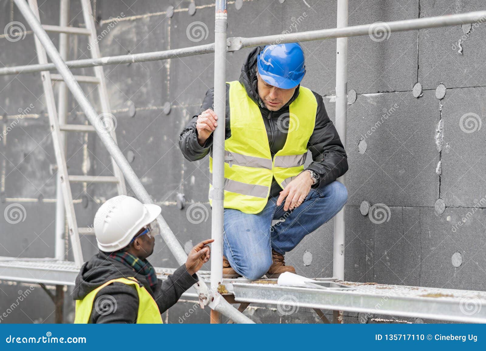 Civil Engineers Working on Construction Site Stock Photo - Image of ...
