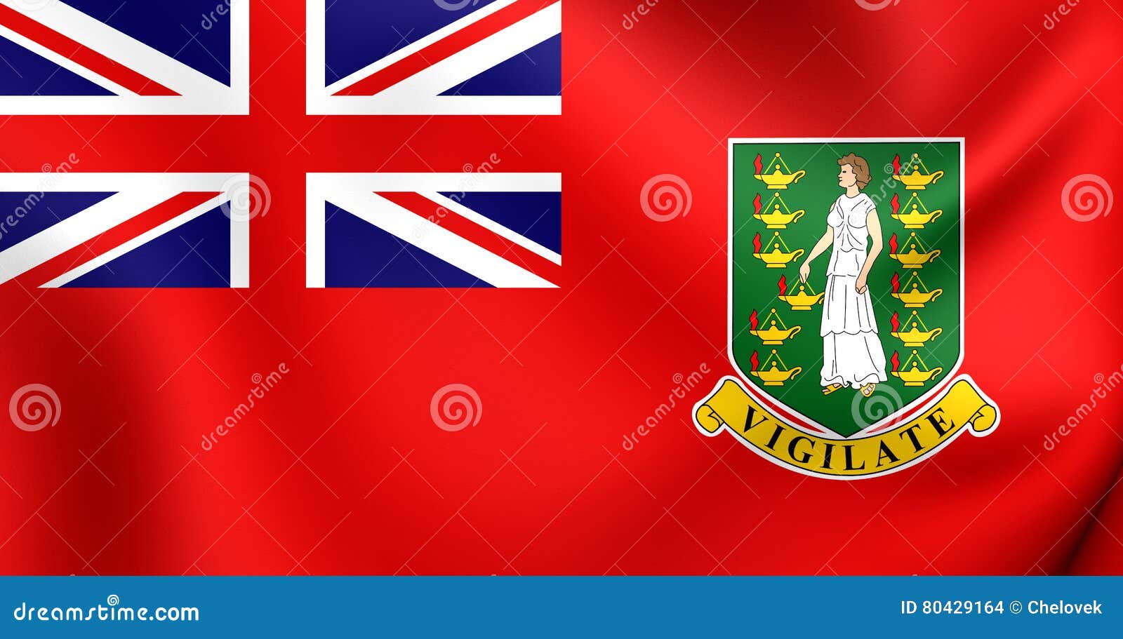 Civil Ensign of British Virgin Islands Stock Illustration ...