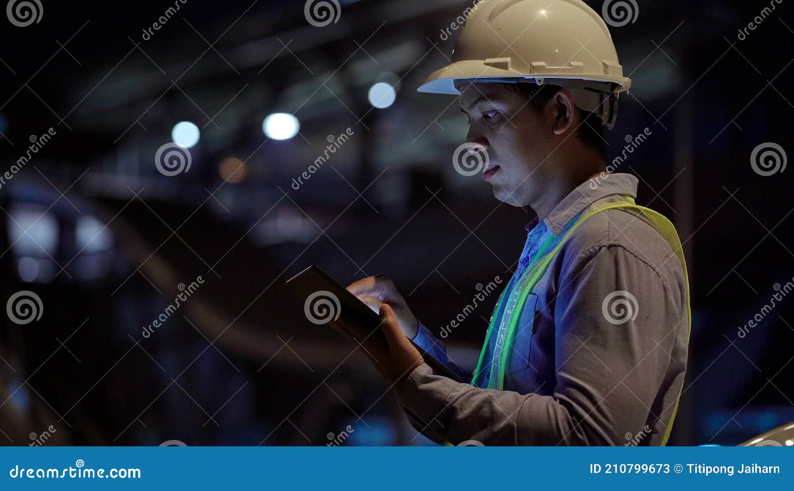 Civil Field Engineer Inspection Building and Vdo Call on Site Stock ...