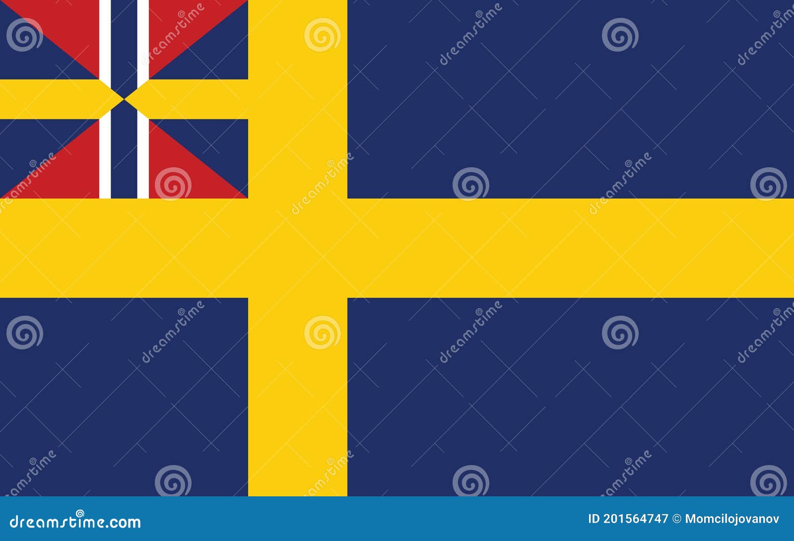 Civil Flag of Sweden between 1844 and 1905 Stock Vector - Illustration ...