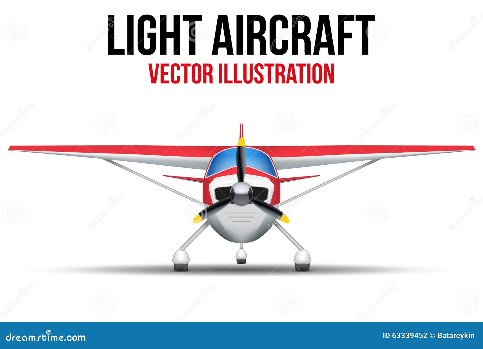 Civil Light Aircraft stock vector. Illustration of journey - 63339452