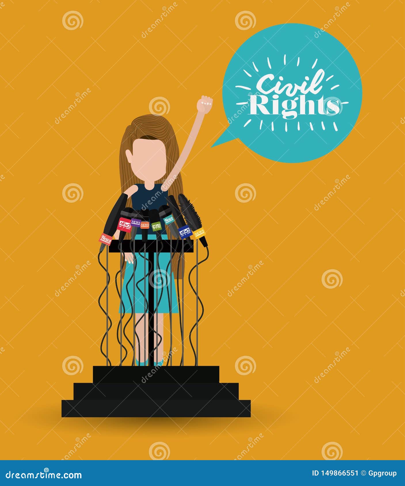 Civil Rights Design Vector Illustration Stock Vector - Illustration of ...