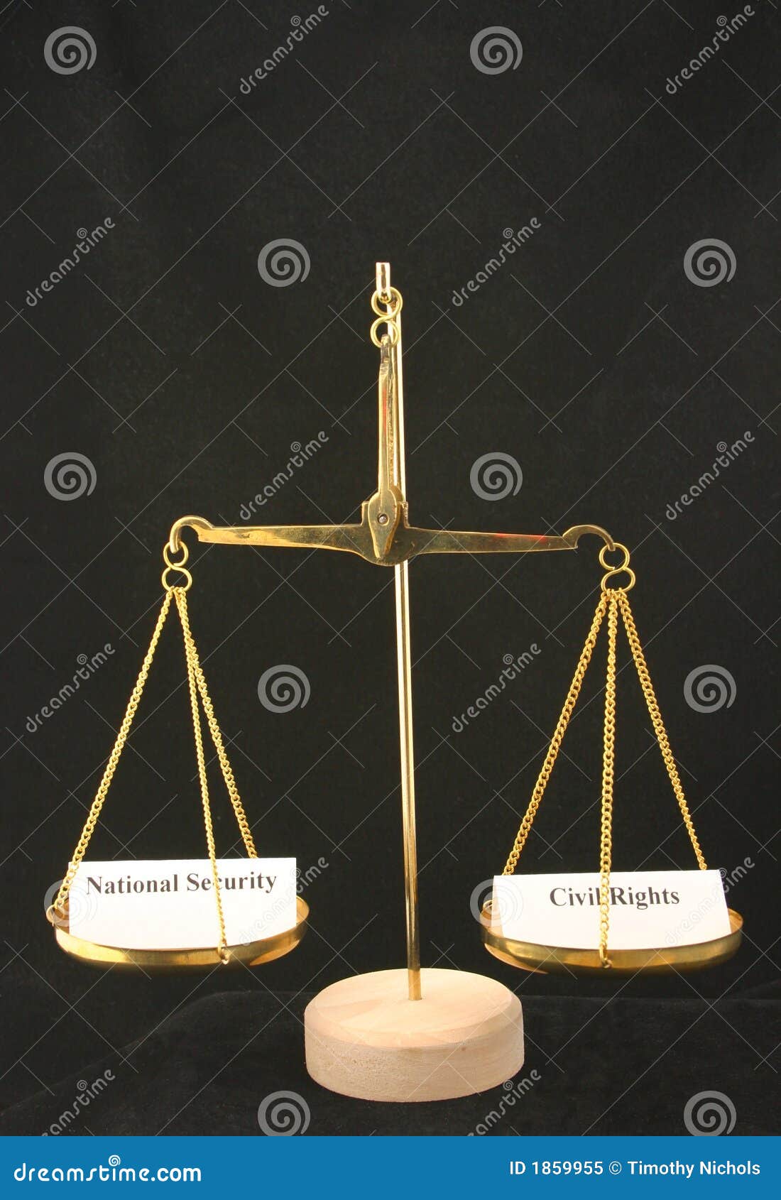 Civil Rights and National Security in the Balance Stock Image - Image ...