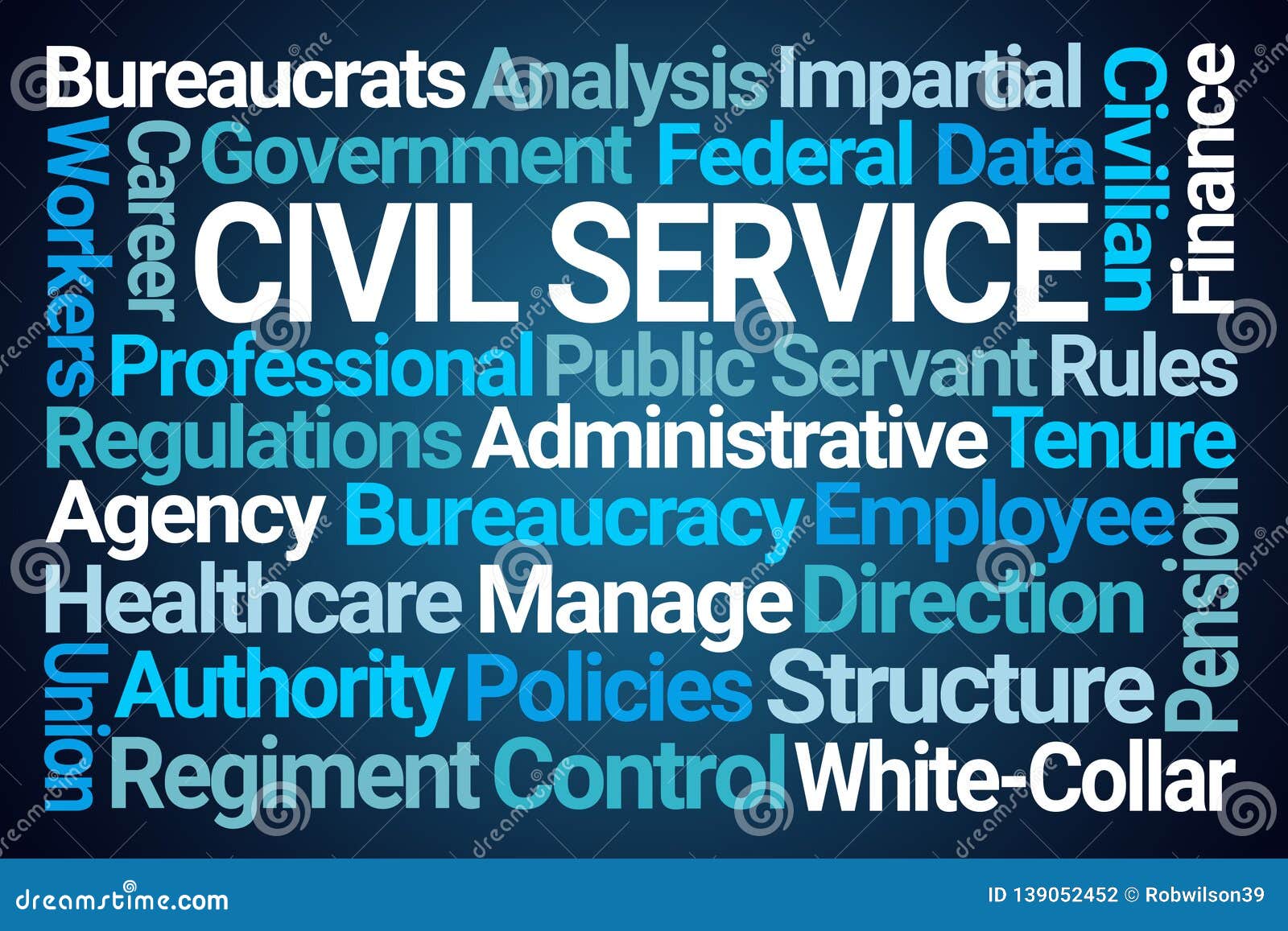 Civil Service Word Cloud stock illustration. Illustration of agency ...
