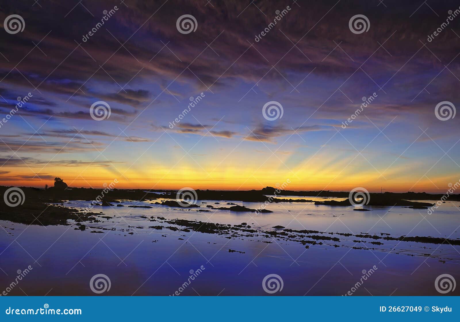 Civil twilight stock image. Image of peace, palm, scene - 26627049