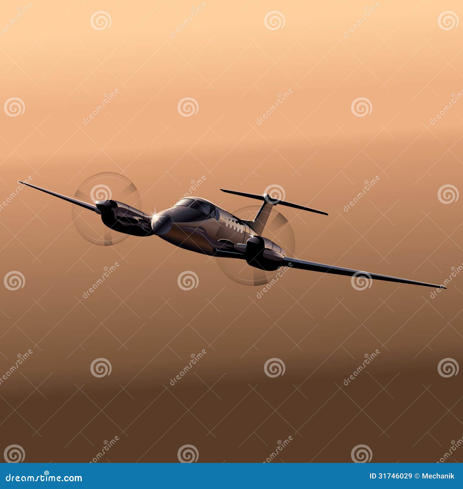 Civil Utility Airplane Cartoon Vector | CartoonDealer.com #32742213