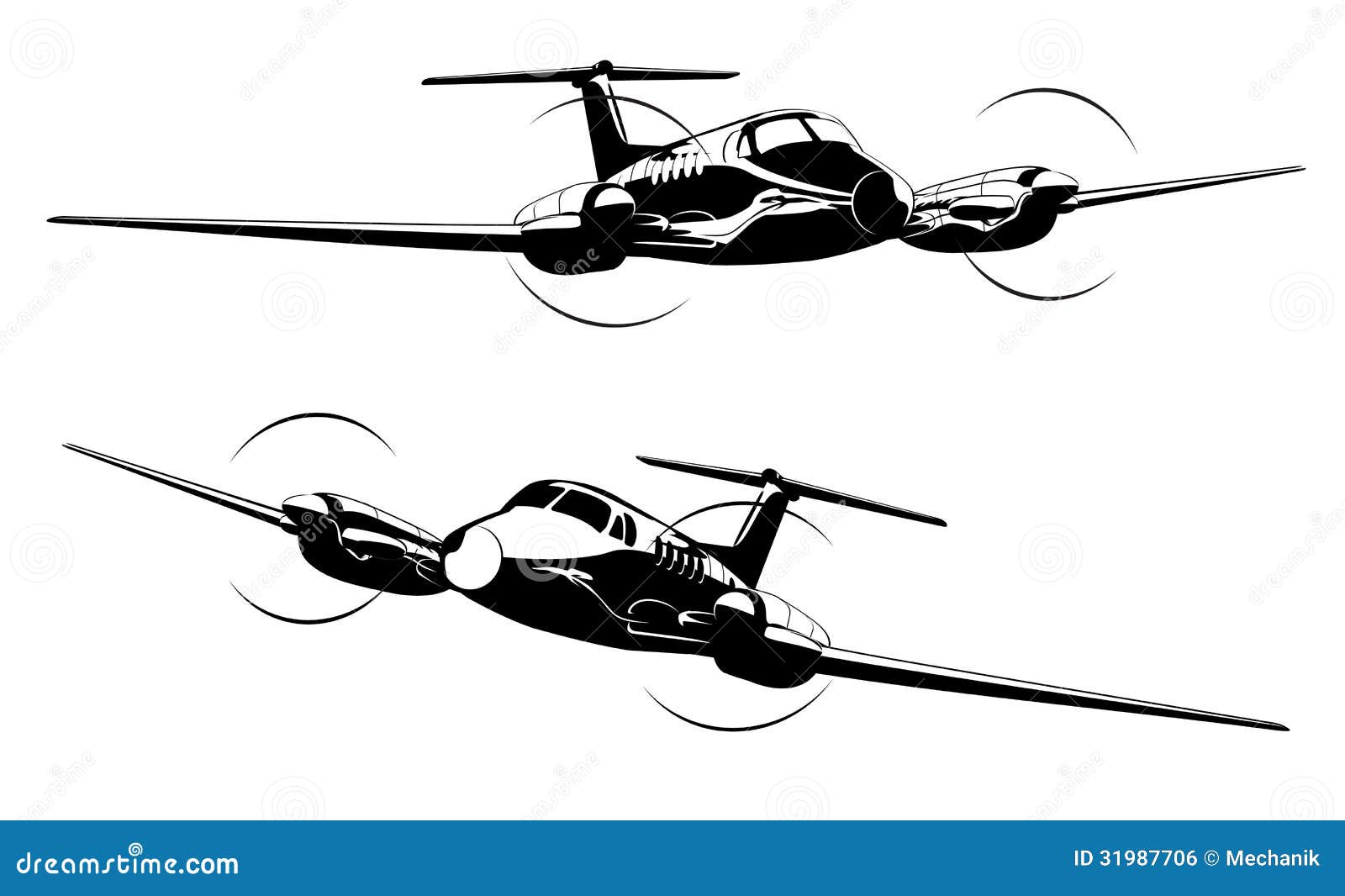 Civil utility aircraft stock vector. Illustration of airline - 31987706