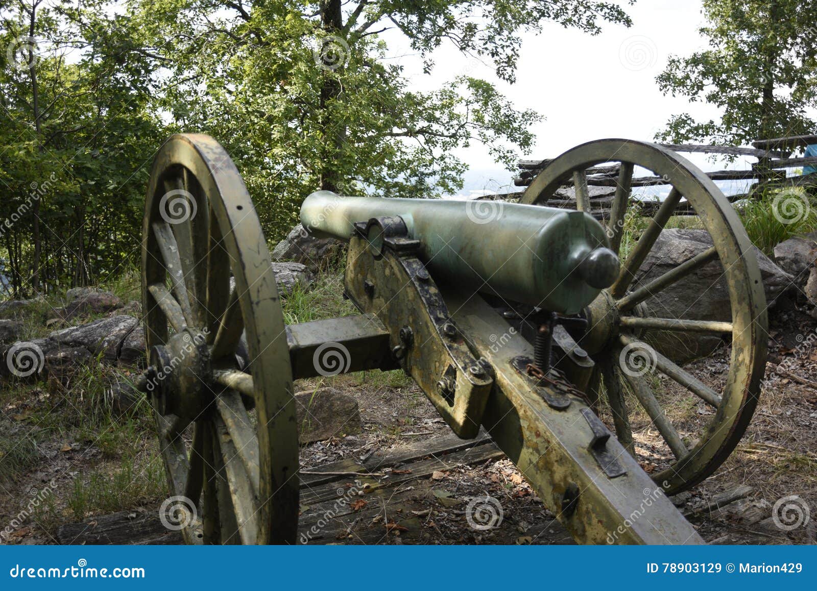 Civil War Canons in the Battlefield Stock Image - Image of canons ...