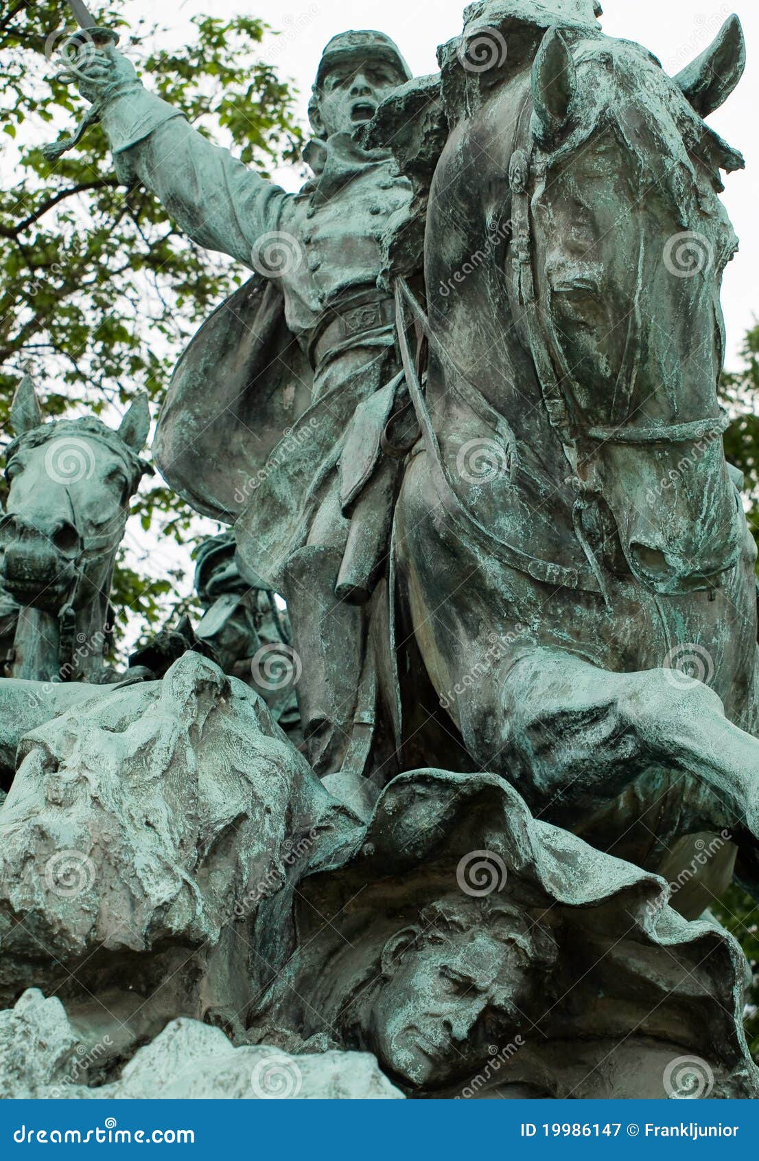 Civil War Memorial Statue stock image. Image of cavalry - 19986147