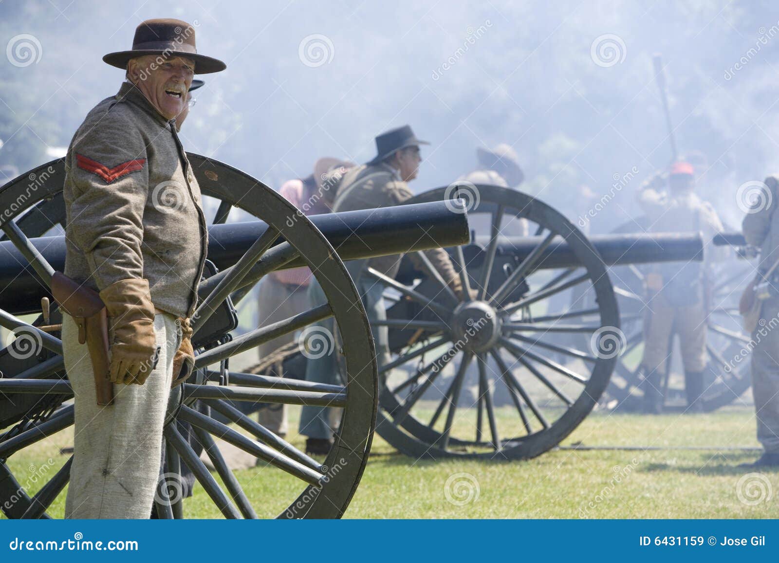 Civil War Re-Enactment 29 - Confederate Cannons Editorial Stock Image ...