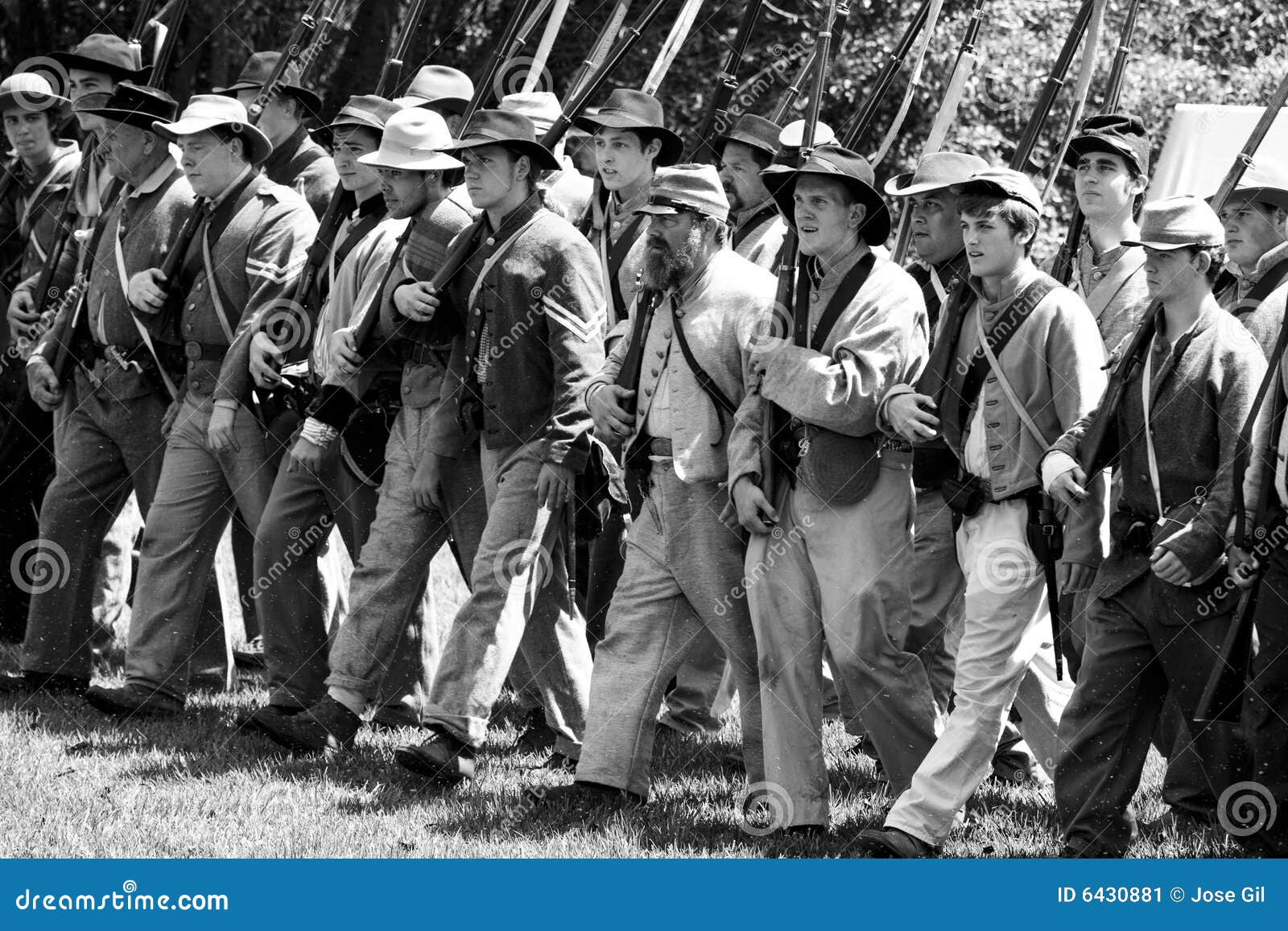 Civil War Re-Enactment 29 - Confederate March Editorial Photo - Image ...
