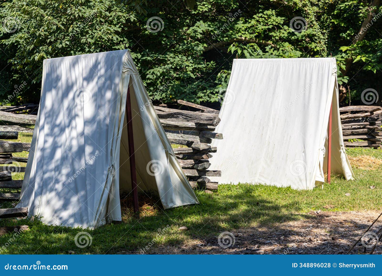 Civil War Tents at Colonial Williamsburg Stock Photo - Image of union ...