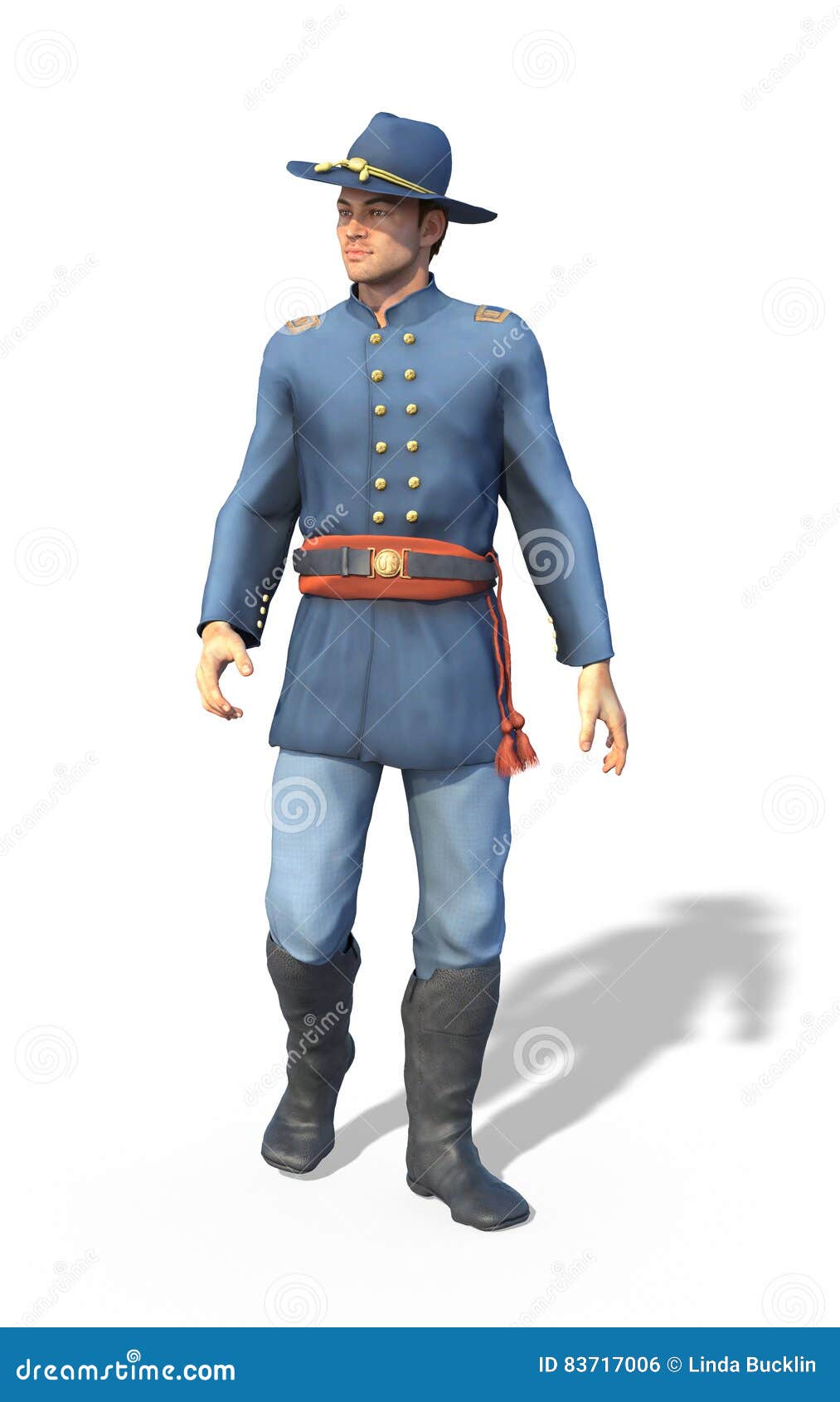 Civil War Union Officer stock illustration. Illustration of officer ...