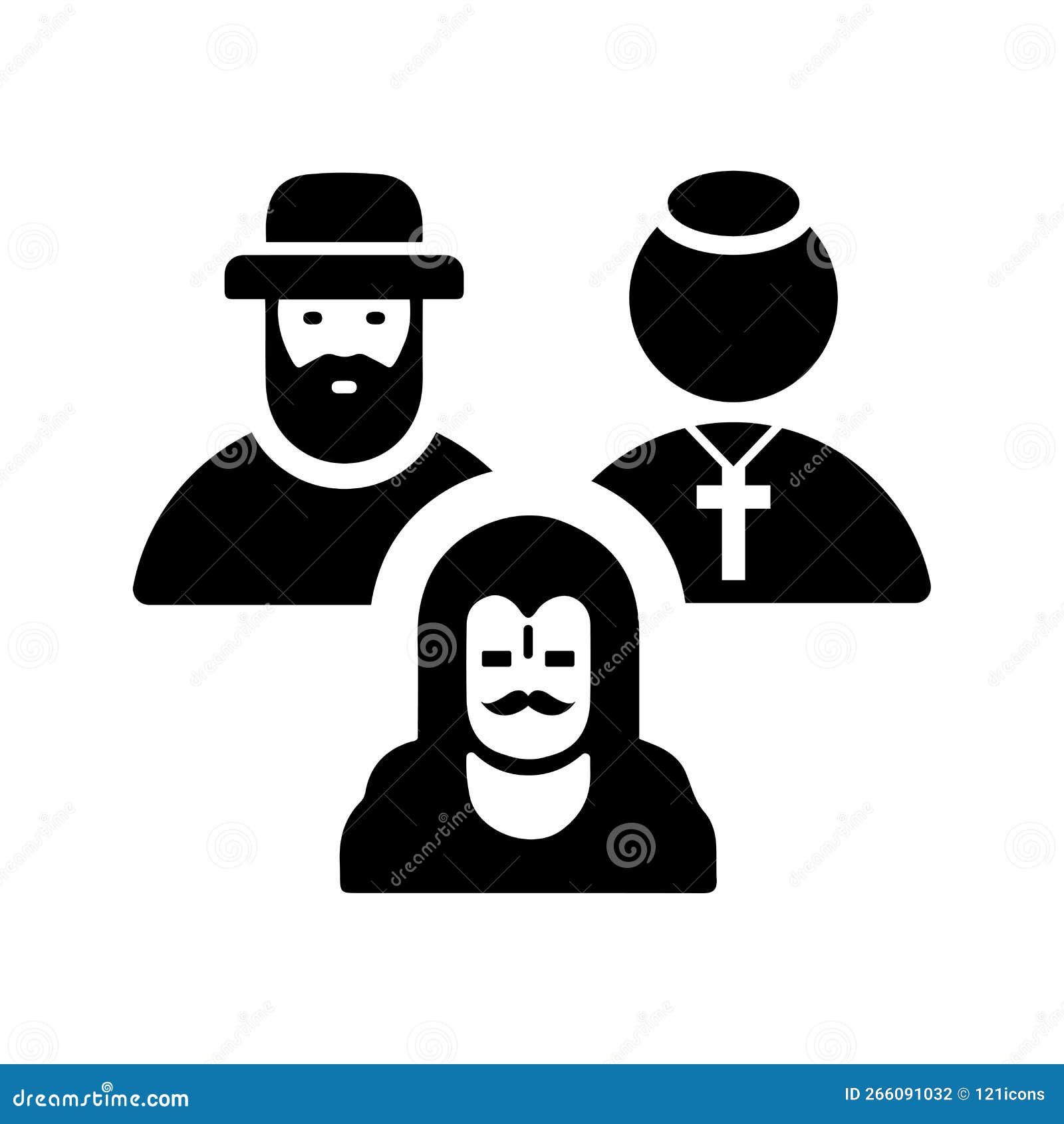 Civilization, Consuetude, Conventional Icon. Black Vector Graphics ...