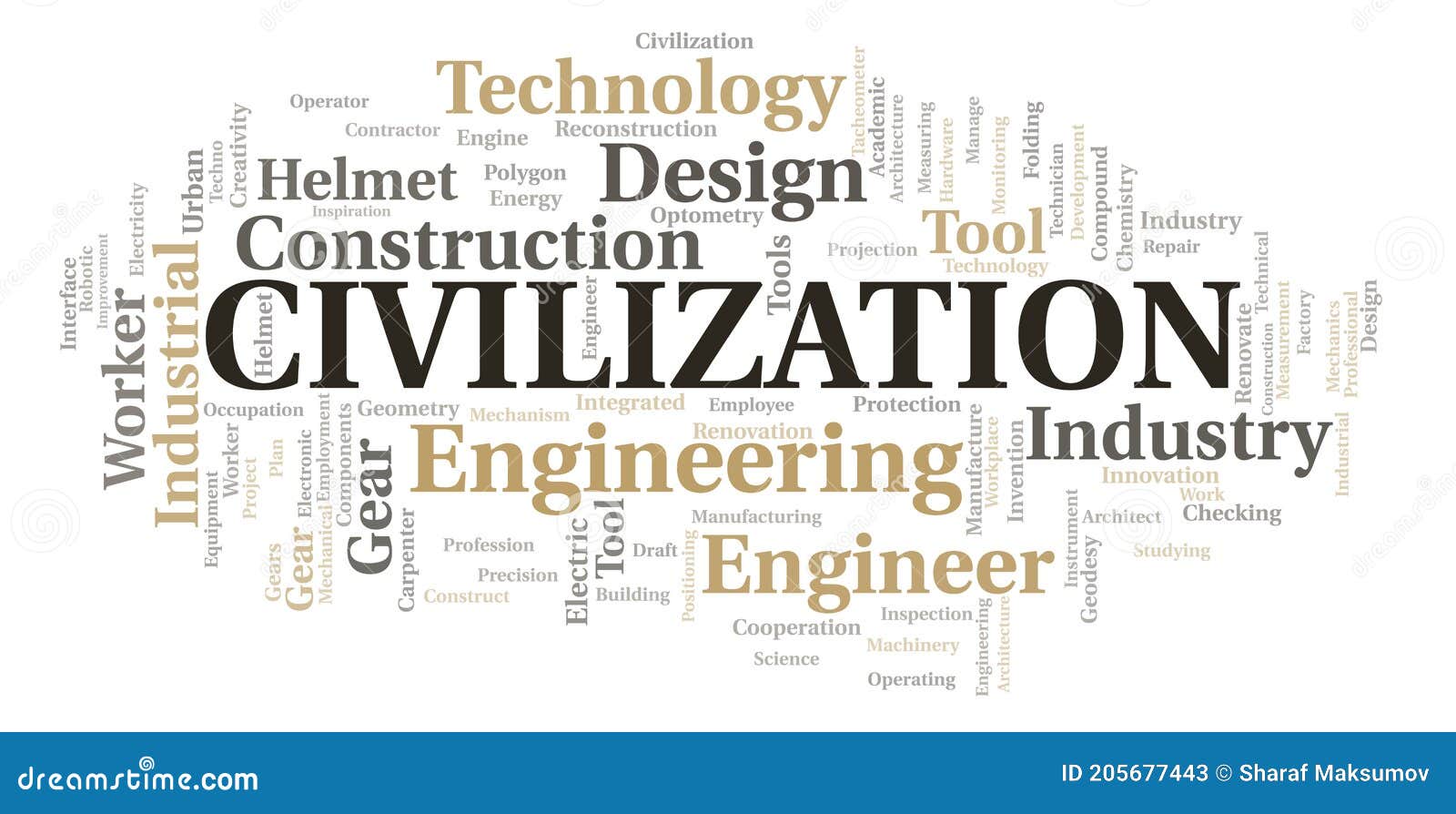 Civilization Typography Word Cloud Create with the Text only Stock ...