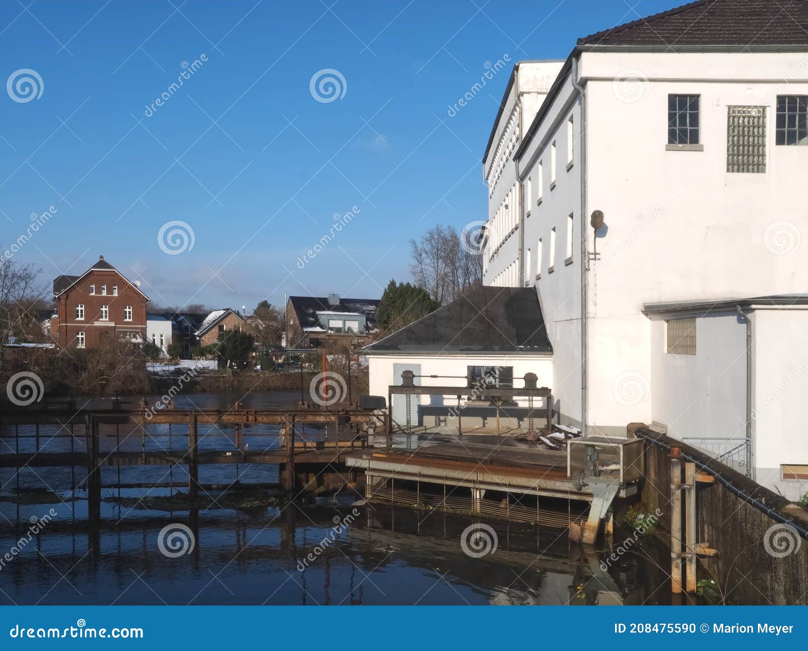 City of Grevenbroich Wevenlinghoven in Germany at Erft River Stock ...