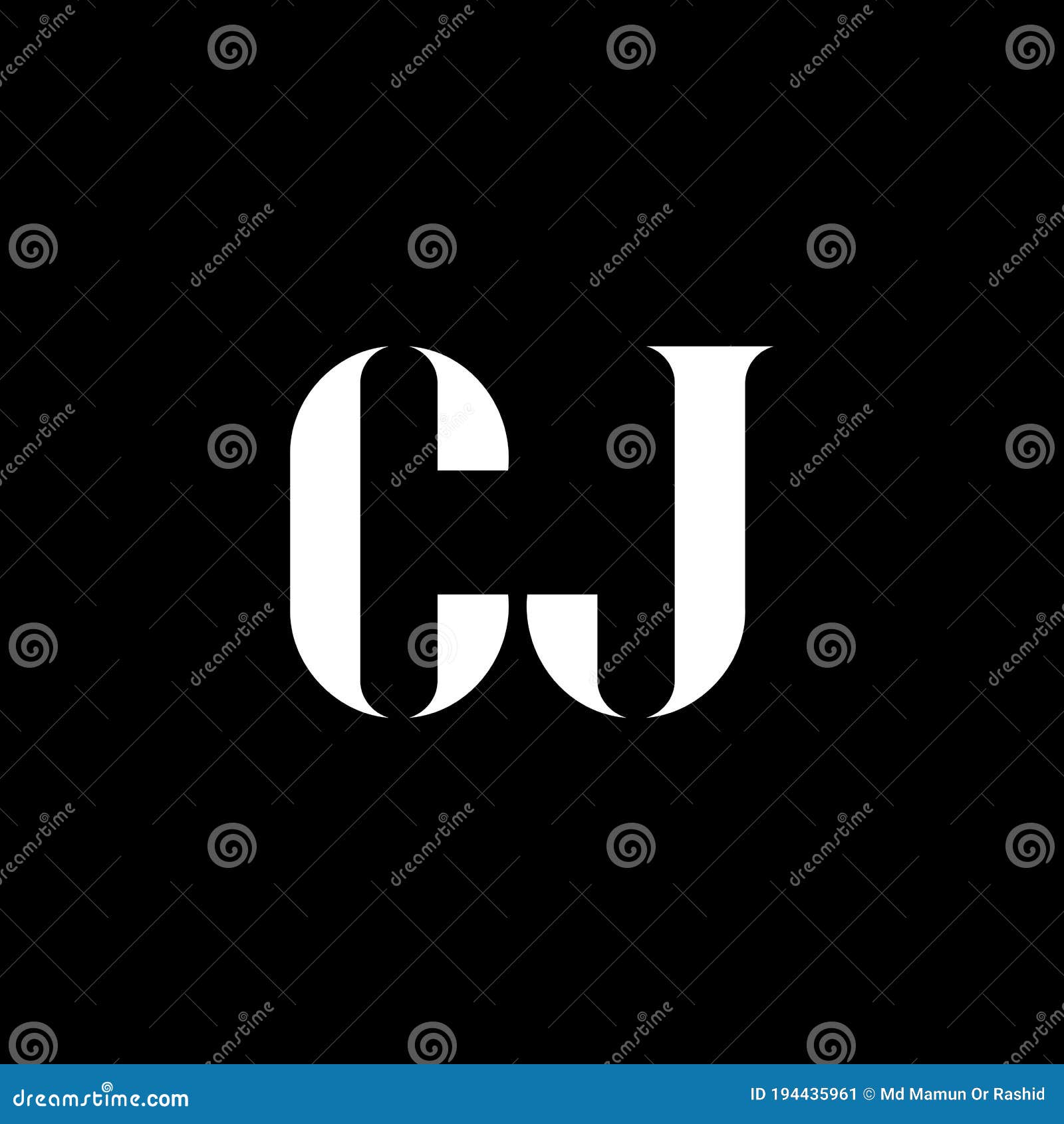 CJ C J Letter Logo Design. Initial Letter CJ Uppercase Monogram Logo ...