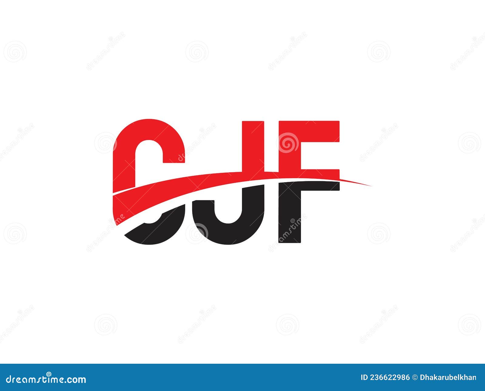 CJF Letter Initial Logo Design Vector Illustration Stock Vector ...