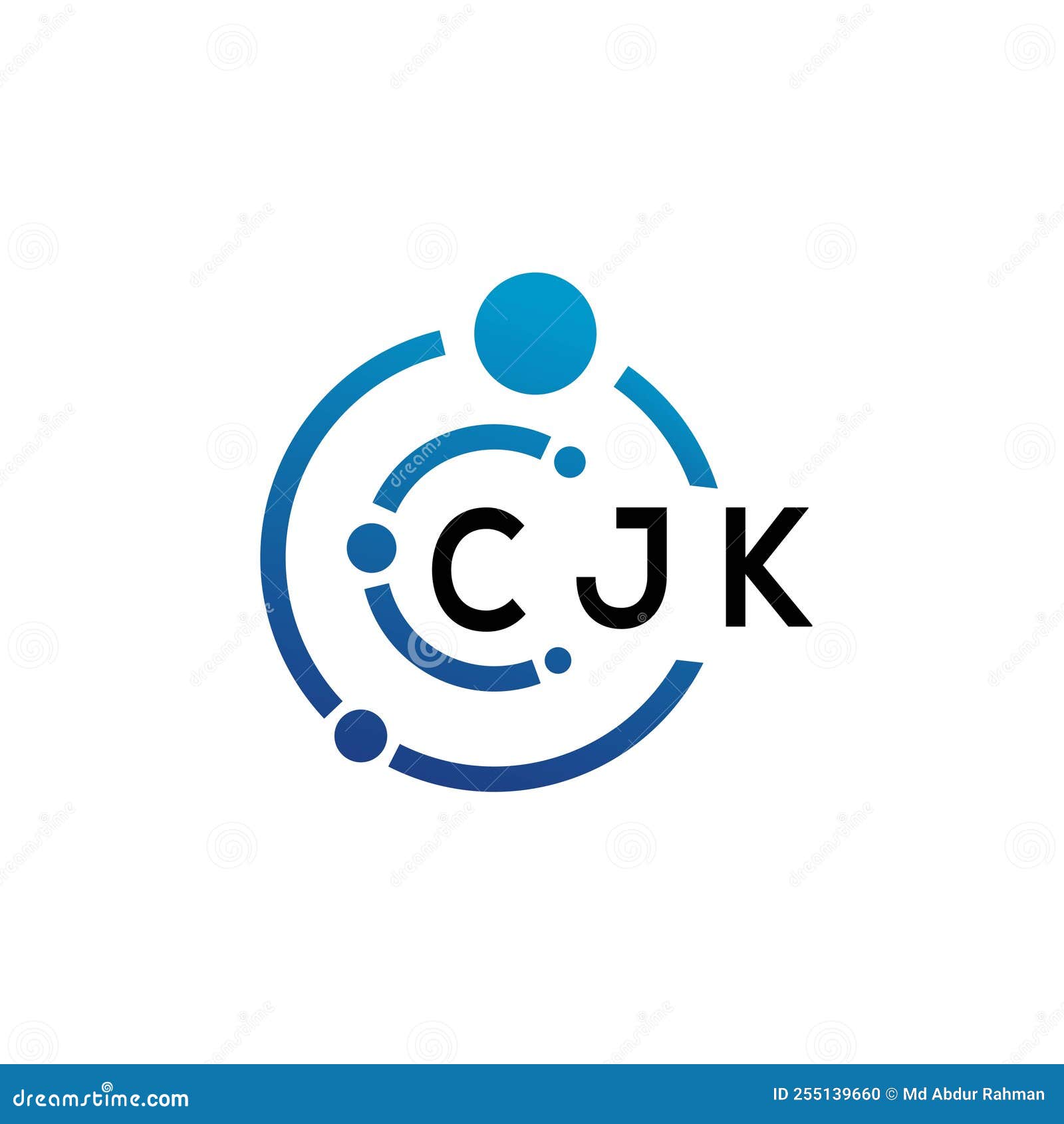 CJK Letter Logo Design On White Background. CJK Creative Initials ...