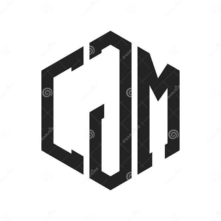 CJM Logo Design. Initial Letter CJM Monogram Logo Using Hexagon Shape Stock Illustration ...