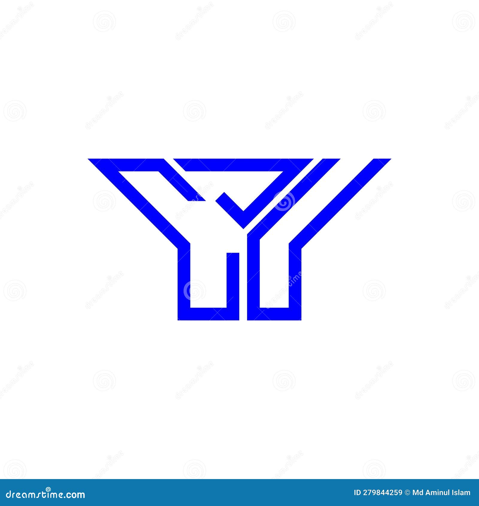 CJU Letter Logo Creative Design with Vector Graphic, CJU Stock Vector ...