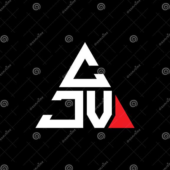 CJV Triangle Letter Logo Design with Triangle Shape. CJV Triangle Logo ...