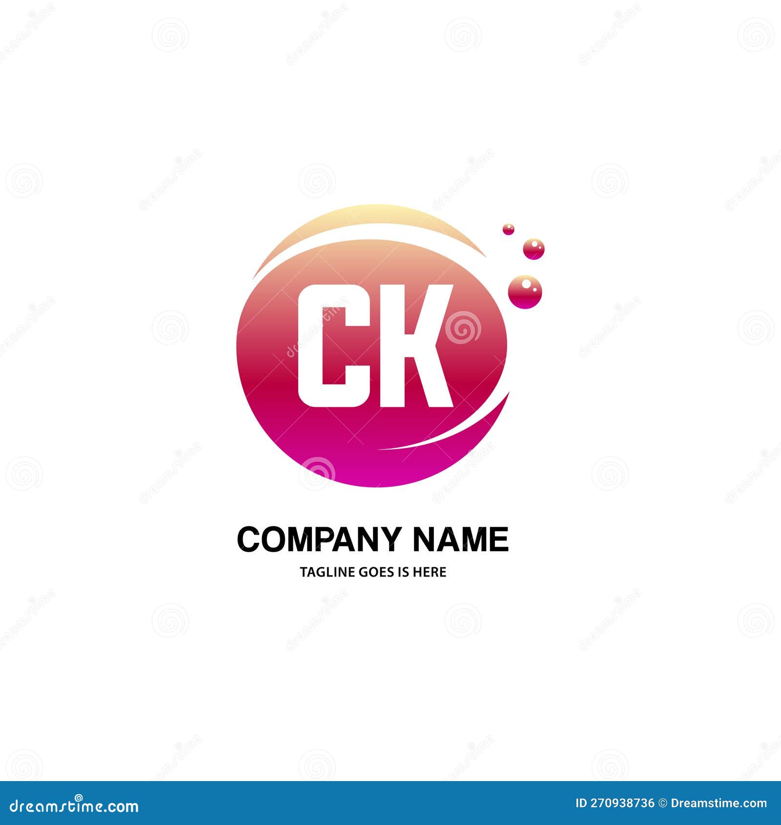 CK Initial Logo with Colorful Circle Template Vector Stock Vector ...