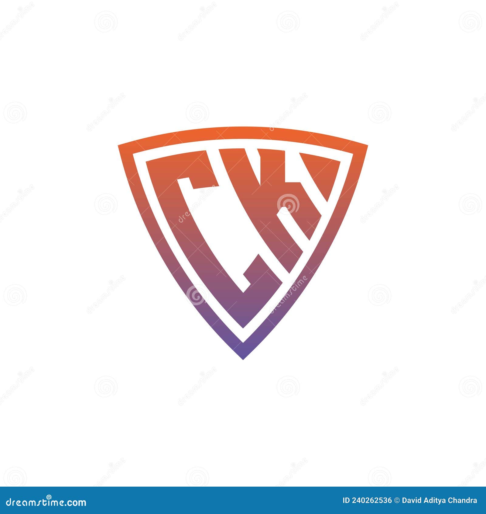 CK Logo Shield Monogram Gradient Style Design Stock Vector ...
