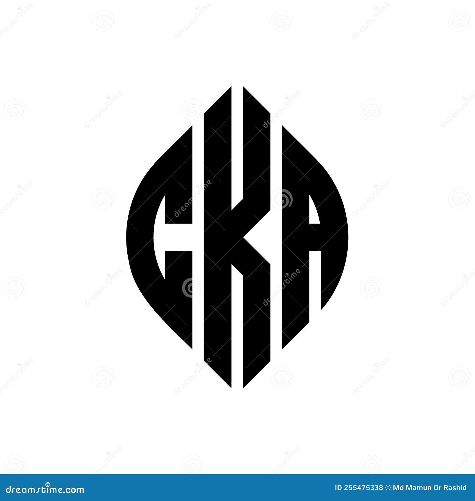 CKA Circle Letter Logo Design with Circle and Ellipse Shape. CKA ...