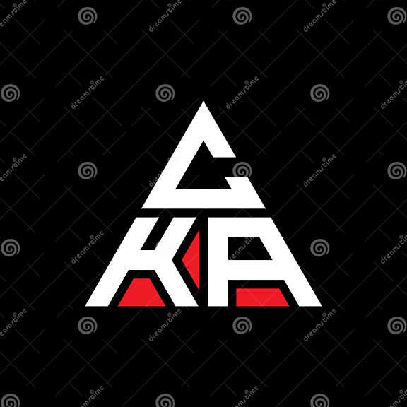 CKA Triangle Letter Logo Design with Triangle Shape. CKA Triangle Logo ...