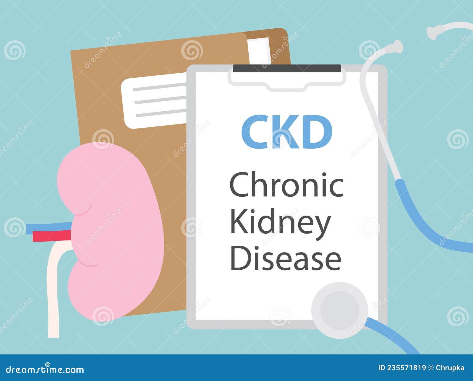 CKD Chronic Kidney Disease Concept Stock Vector - Illustration of ...