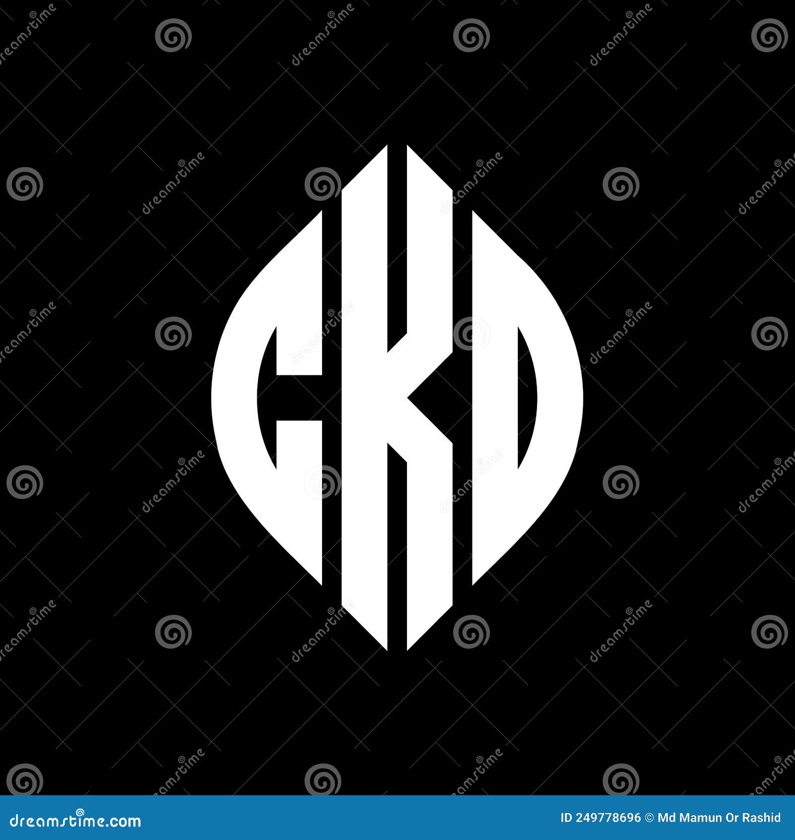 CKD Circle Letter Logo Design with Circle and Ellipse Shape. CKD ...