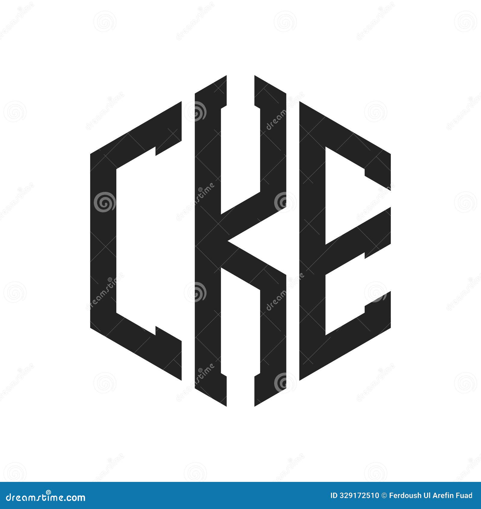 CKE Logo Design. Initial Letter CKE Monogram Logo Using Hexagon Shape ...