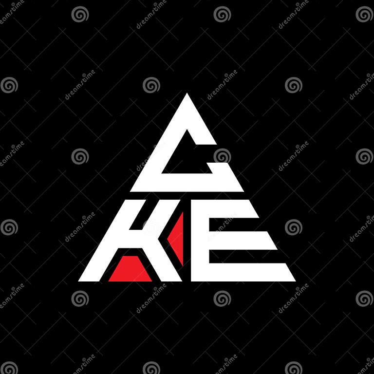 CKE Triangle Letter Logo Design with Triangle Shape. CKE Triangle Logo ...