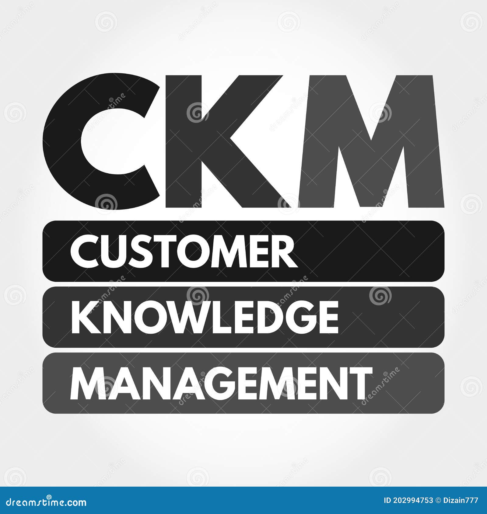 CKM - Customer Knowledge Management Acronym Stock Illustration ...