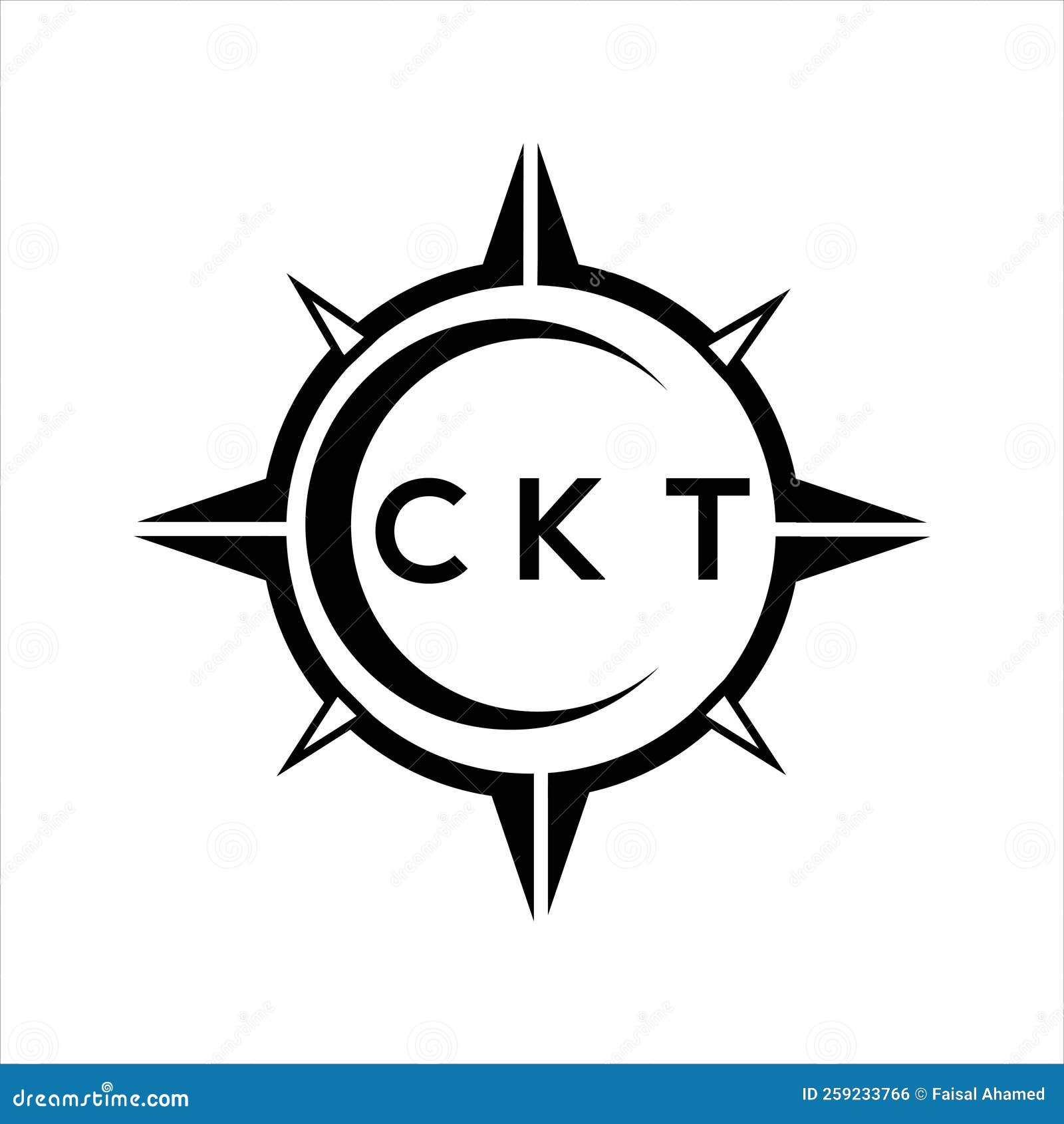 CKT Abstract Technology Circle Setting Logo Design on White Background ...