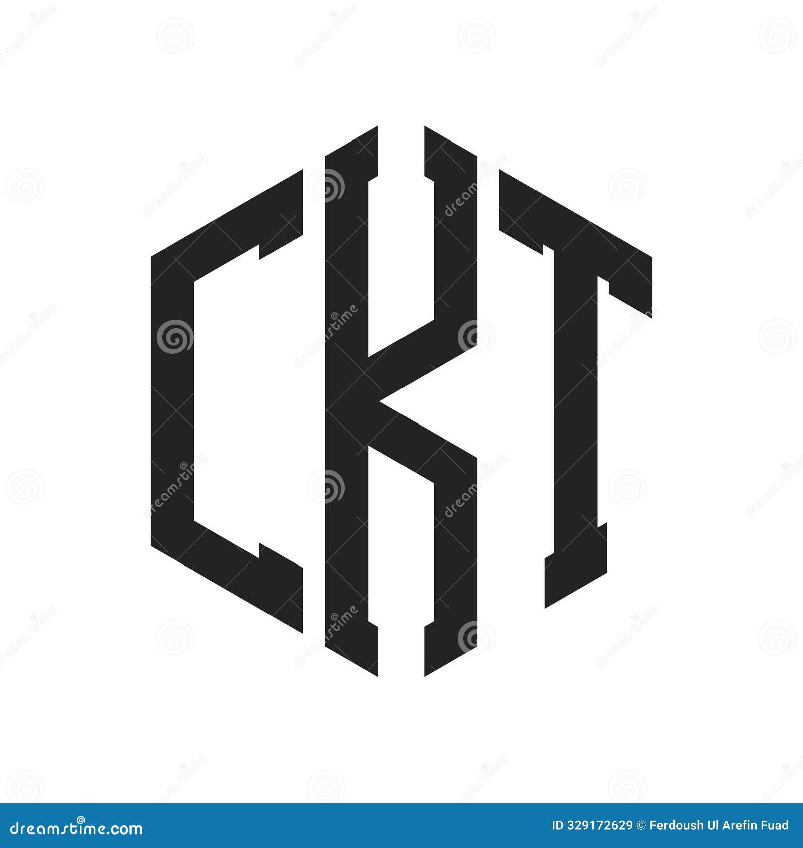 CKT Logo Design. Initial Letter CKT Monogram Logo Using Hexagon Shape ...